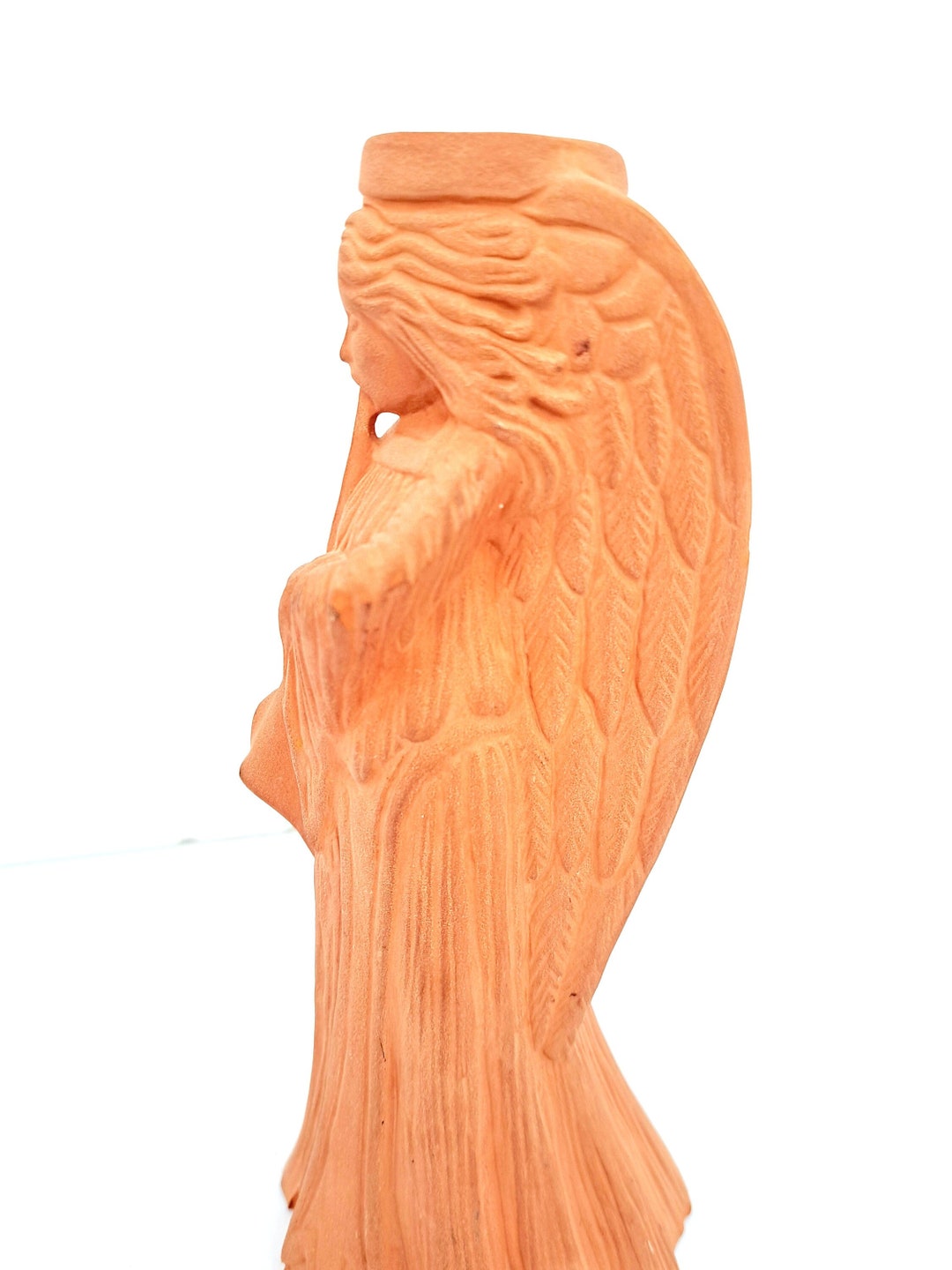 Terracotta Angel Candleholder - Etsy