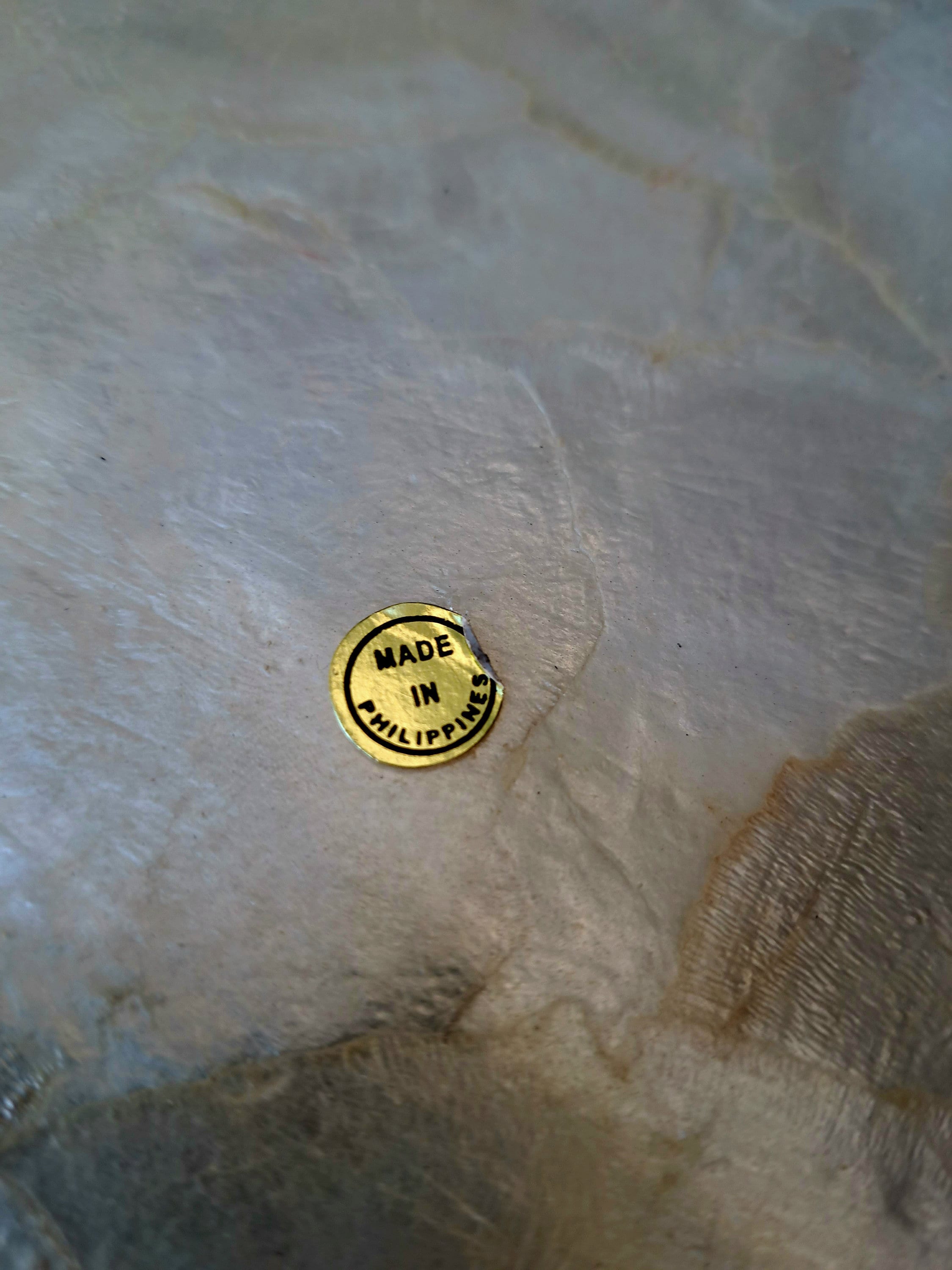 Vintage Mother of Pearl, Capiz Shell Platter, Seashell Platter, Made in ...