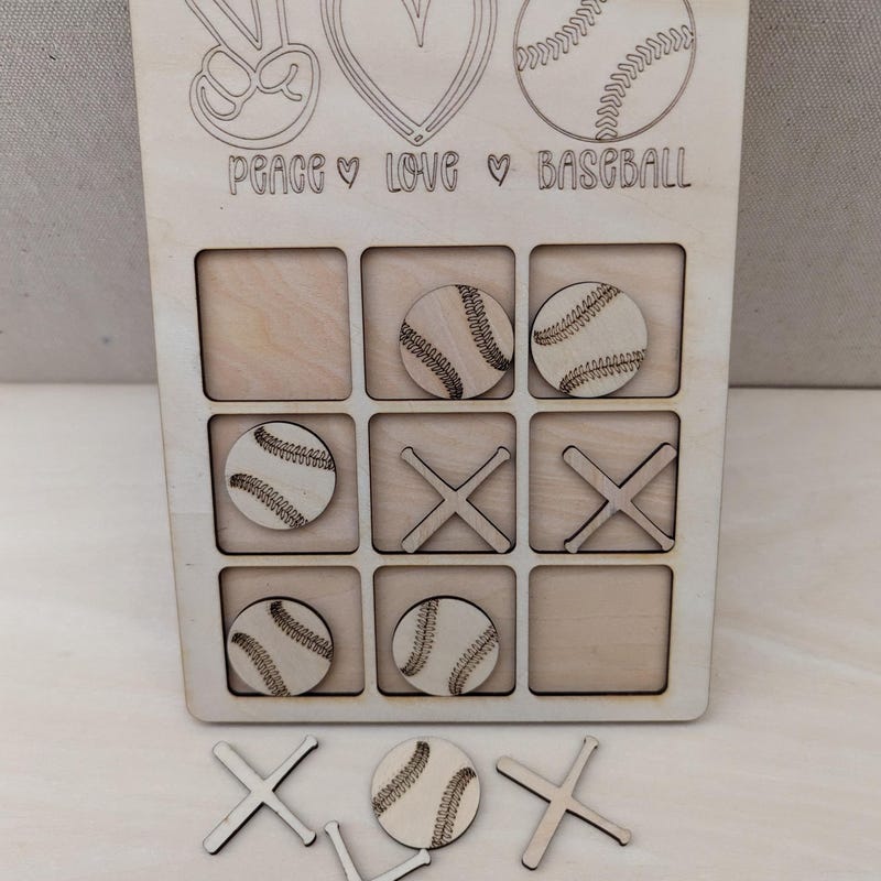 Baseball Tic Tac Toe - Etsy