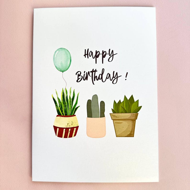 Birthday Plants Pop-up Card,3d Card Birthday Gift, Words Take Flight ...