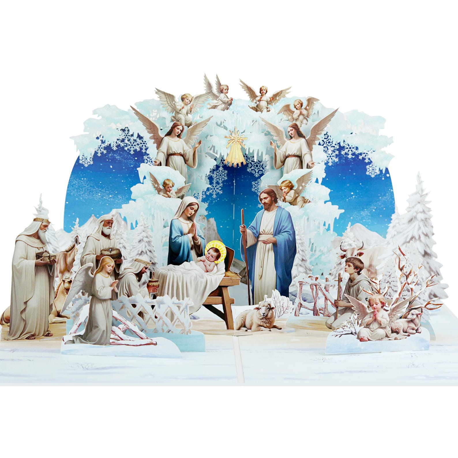 Handmade Nativity Scene Pop-up Card | 3D Christmas Holiday Greeting - Etsy