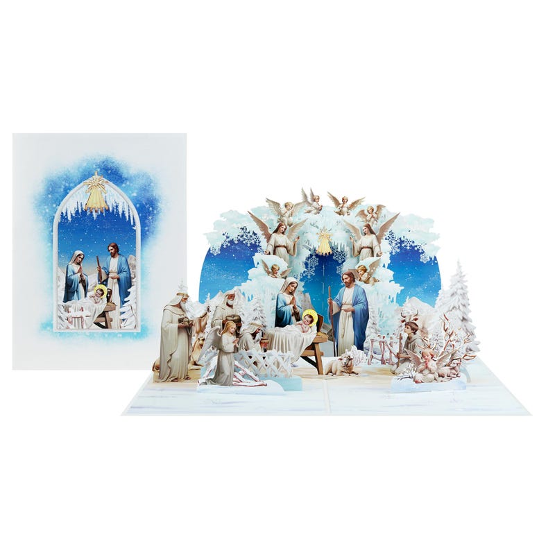 Pop up Christmas Cards Nativity - Etsy