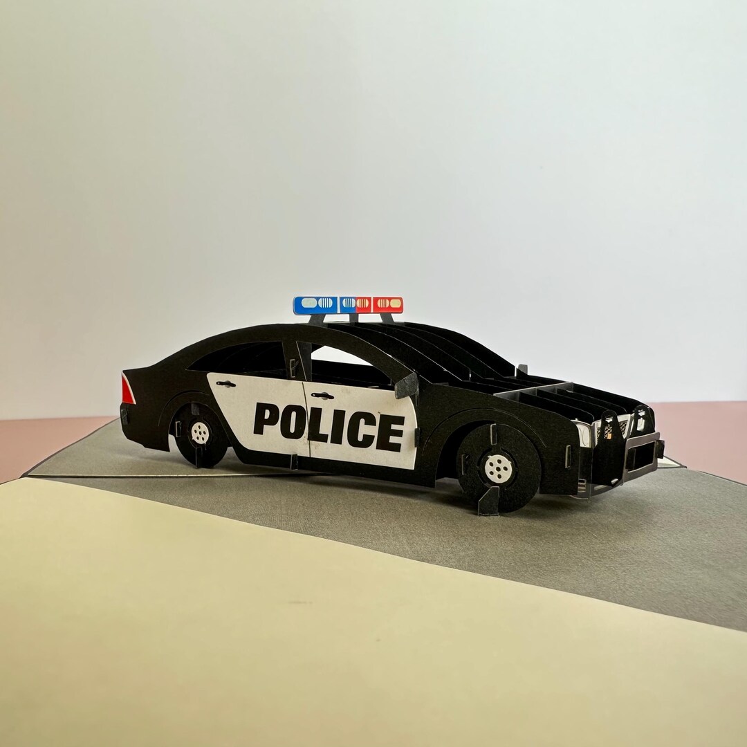 3D Police Car Greeting Card | Perfect Gift for Police Officers-pop up ...