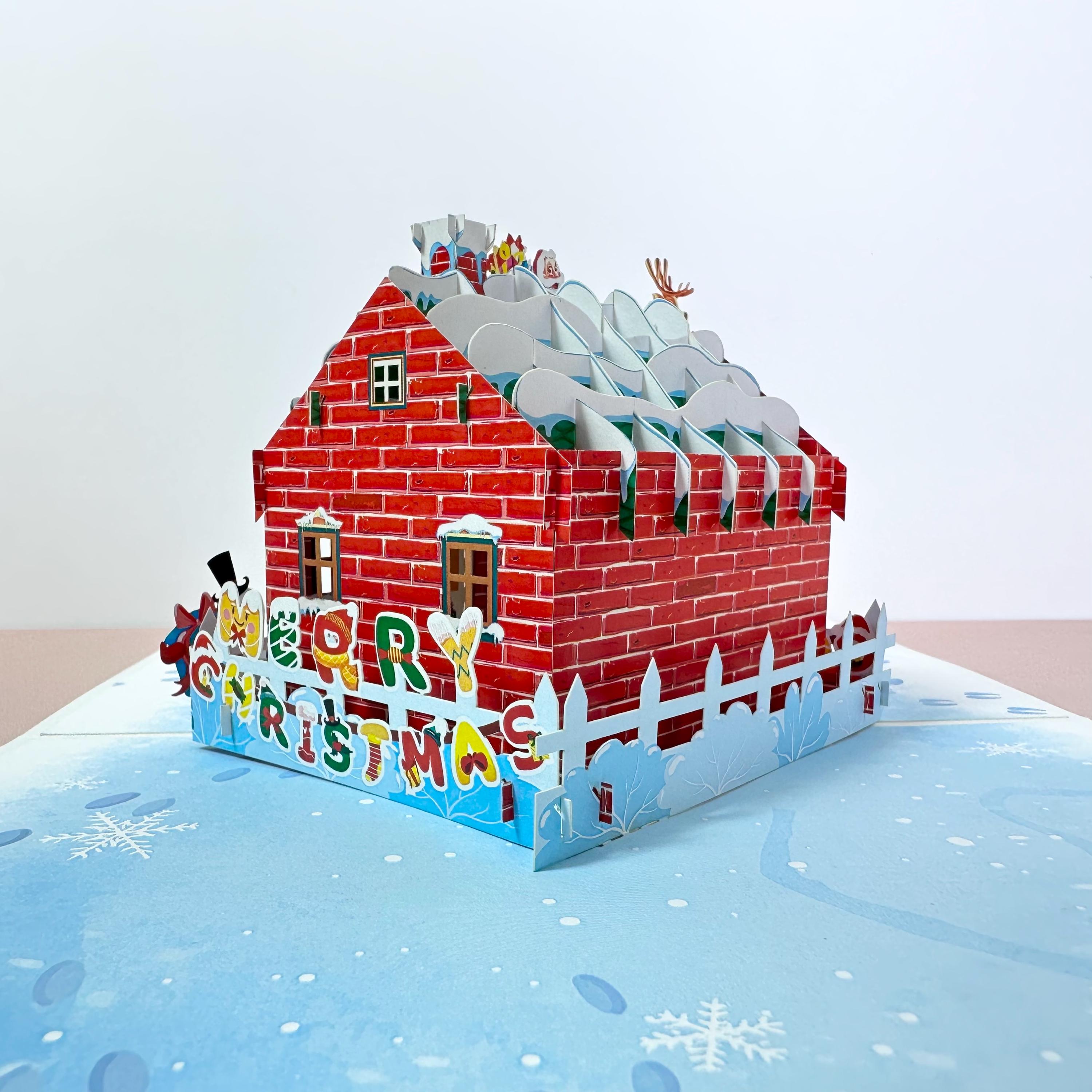 Handmade Christmas Santa's Sleigh 3D Pop-up Card | Unique Holiday ...