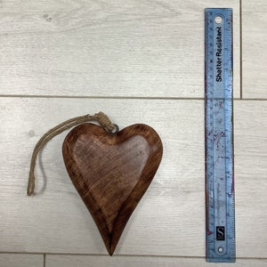 Rustic Love: Artfully Painted Wooden Heart With Delicate Floral Accents ...