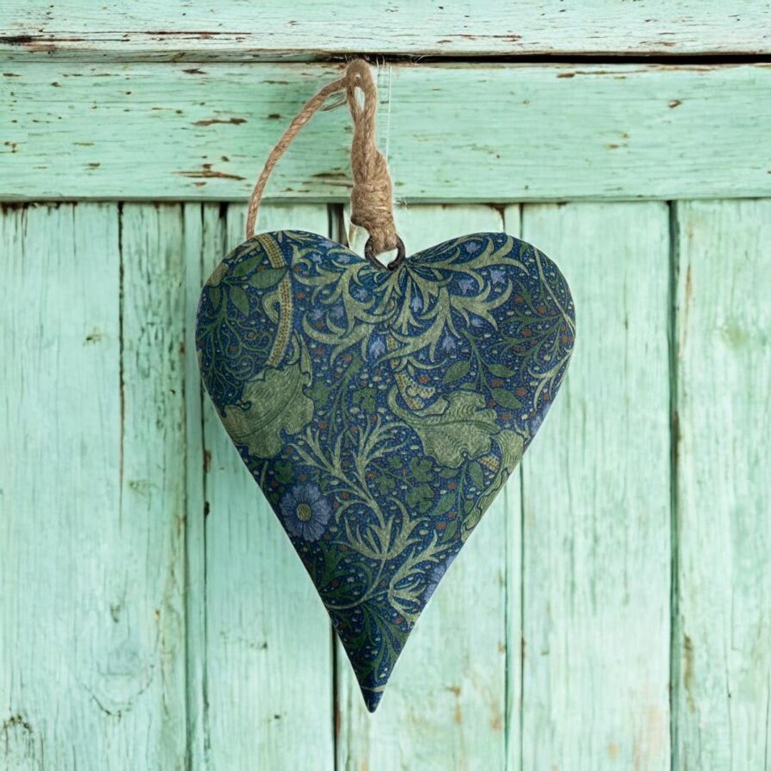 Decoupage Wooden Heart – Green & Blue Wall Art – Shabby Chic, Well ...