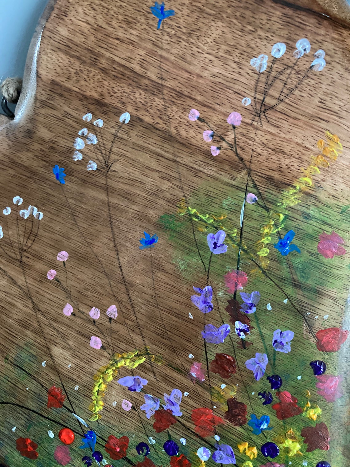 Delicate Floral Hand Painted Wooden Heart, Country Inspiration - Etsy
