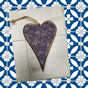 Elegant Decoupage Heart in Blue and White - Shabby Chic Style" - Etsy