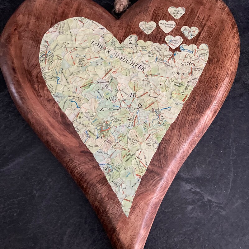 Map Hearts - Etsy