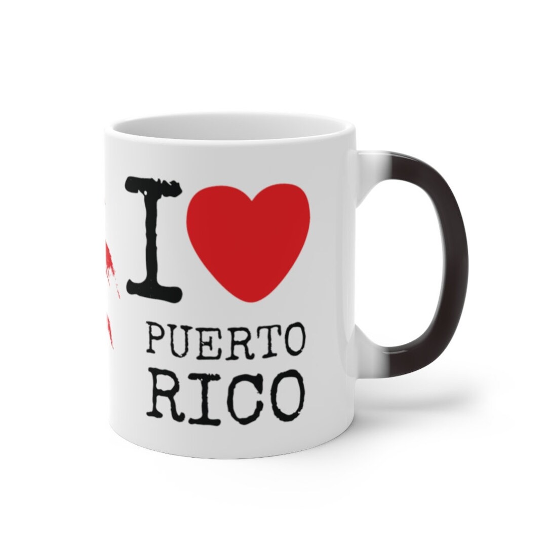 Puerto Rico Flag Color Changing Mug: I Love PR Gift - Etsy