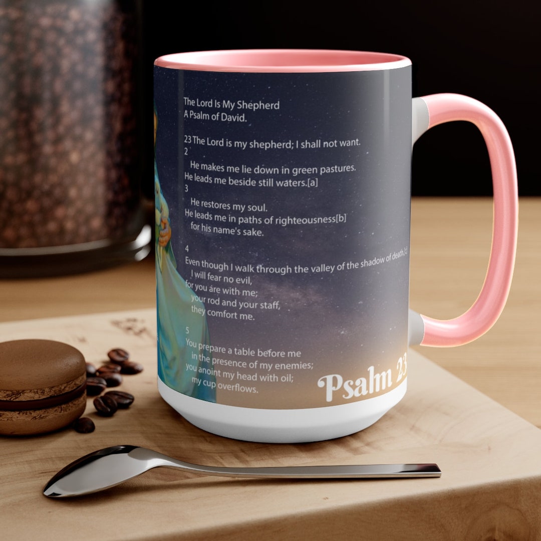 Psalm 23 Coffee Mug: Two-tone Religious Gift, 15oz - Etsy