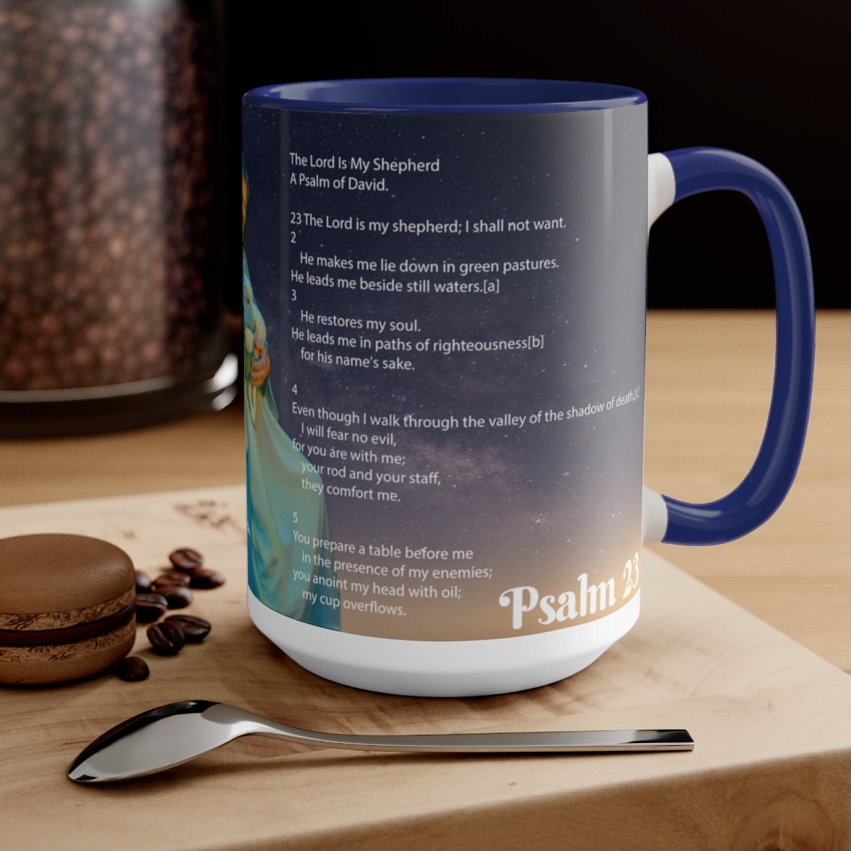 Psalm 23 Coffee Mug: Two-tone Religious Gift, 15oz - Etsy