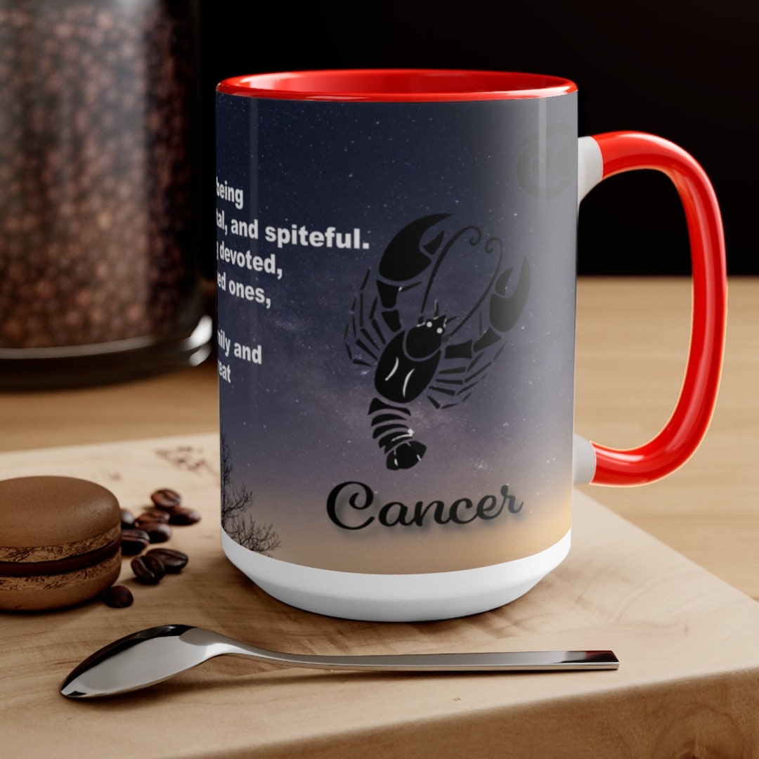 CANCER ZODIAC Two-tone Coffee Mugs 15oz, Astrological Sign, Astrology ...
