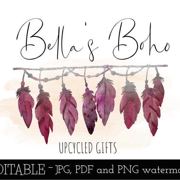 Feather Logo Design - Etsy UK