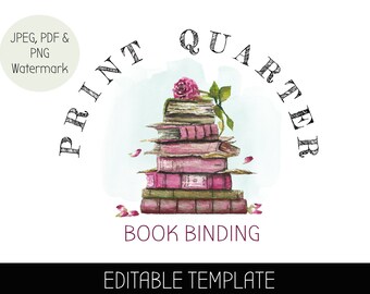 Book Binding Logo - Etsy