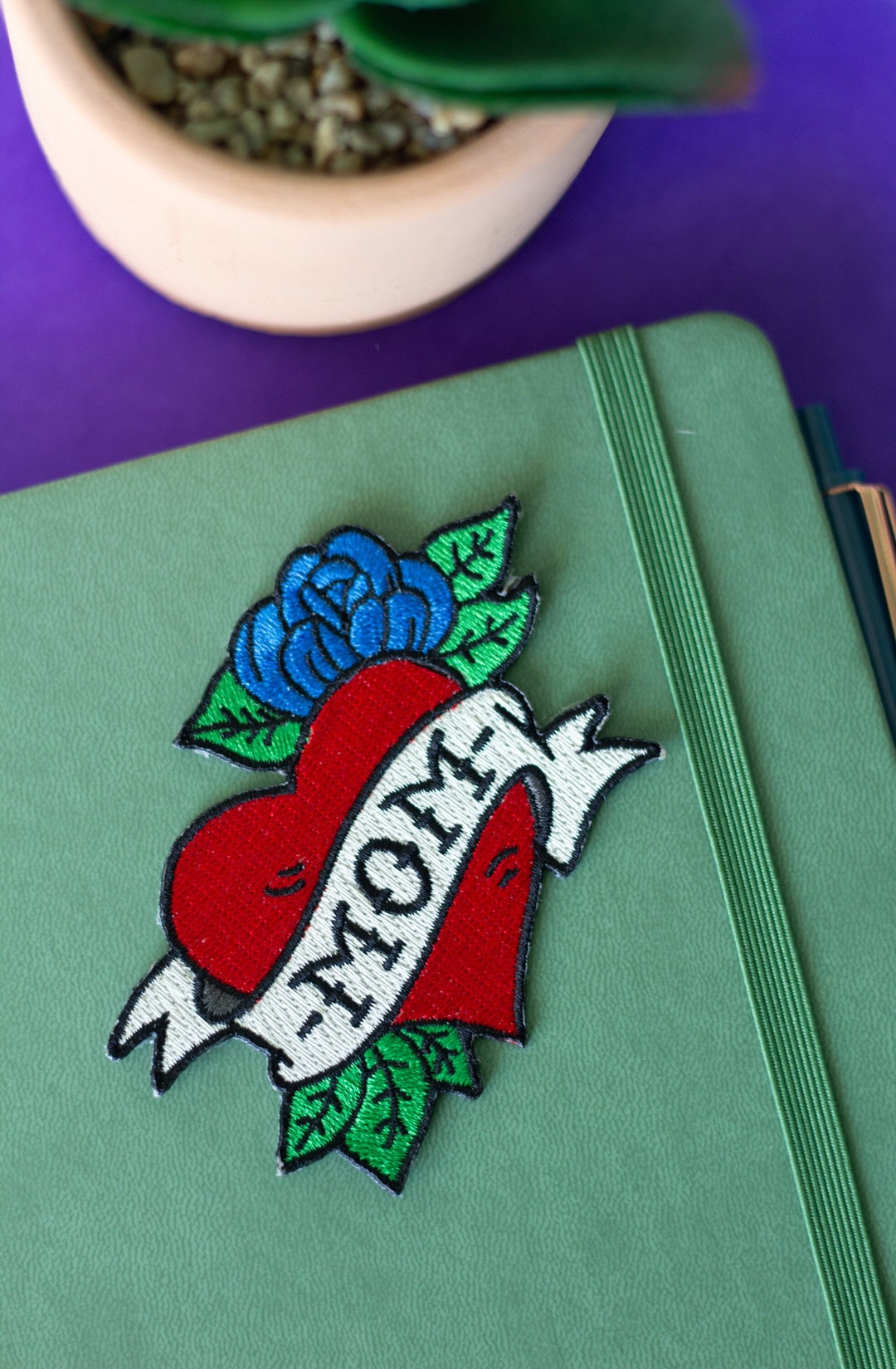 I Heart Mom Tattoo Iron on Patch - Etsy