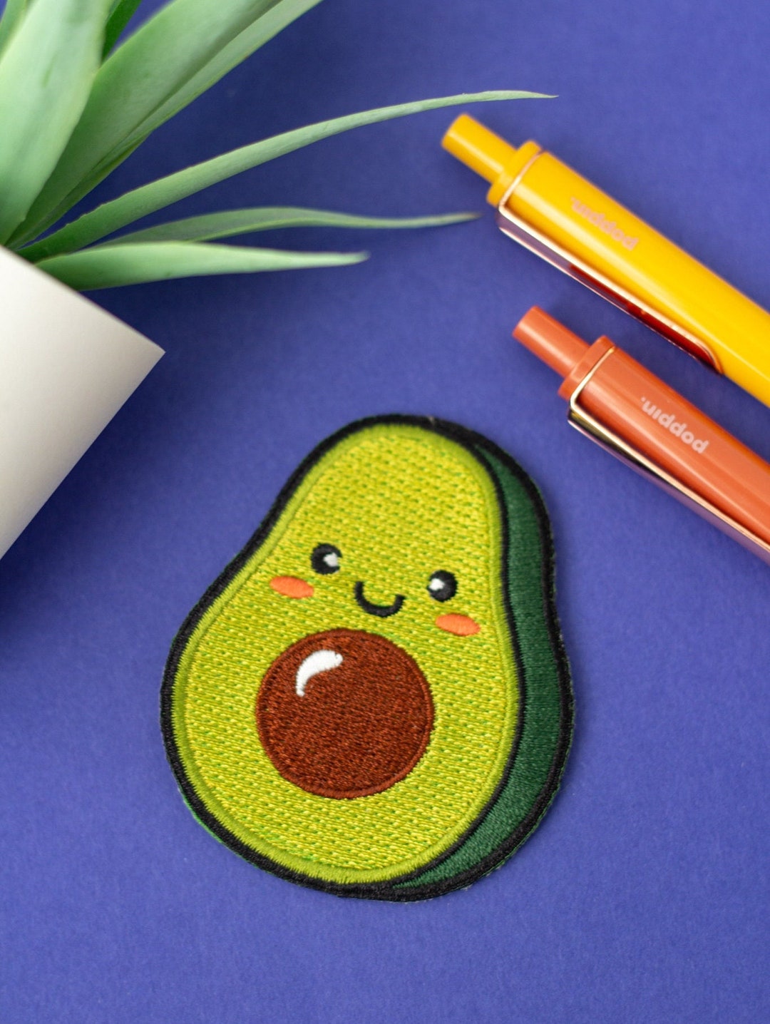 Avocado Kawaii Iron-on Patch - Etsy