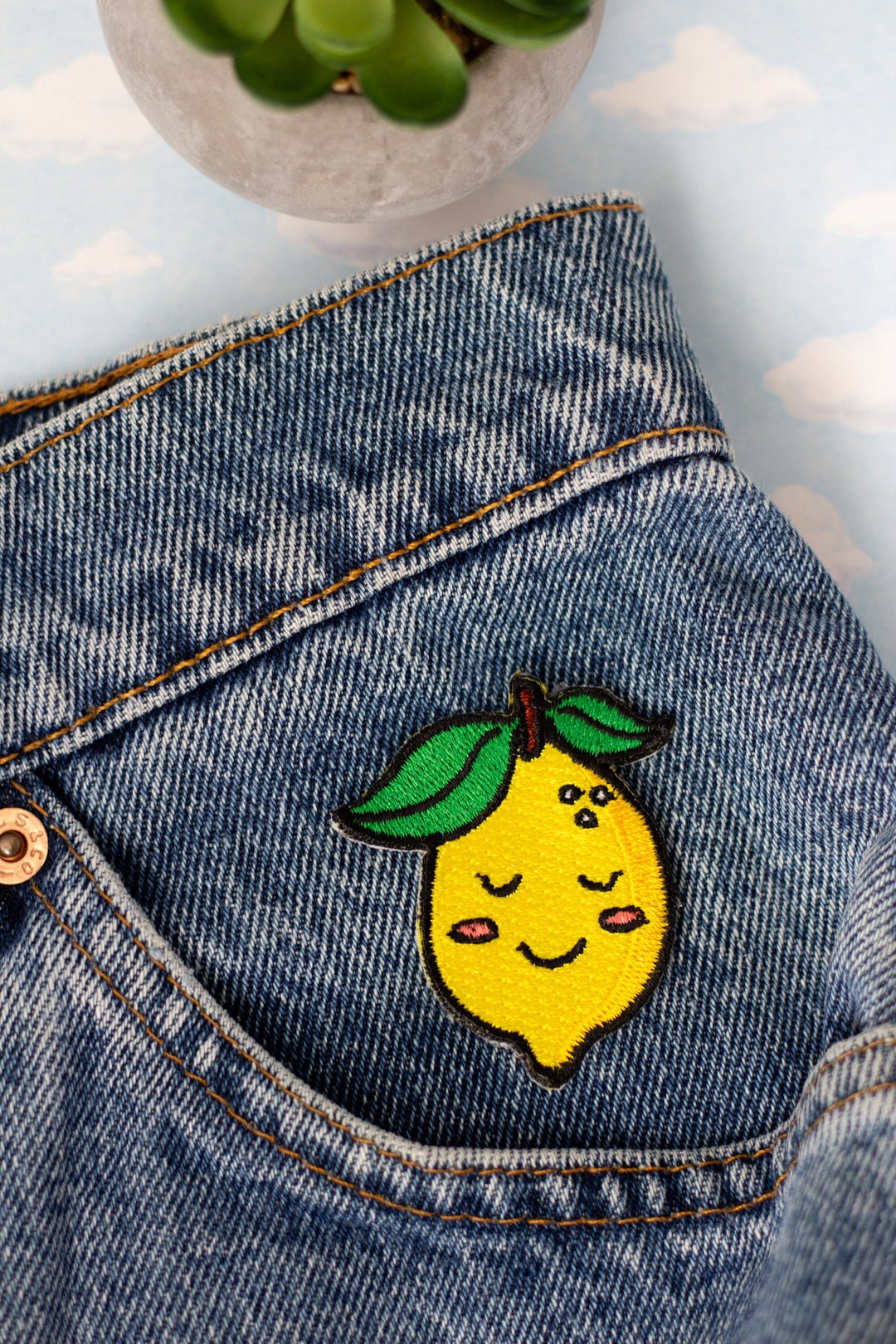 Lemon Iron on Patch Cute Kawaii - Etsy