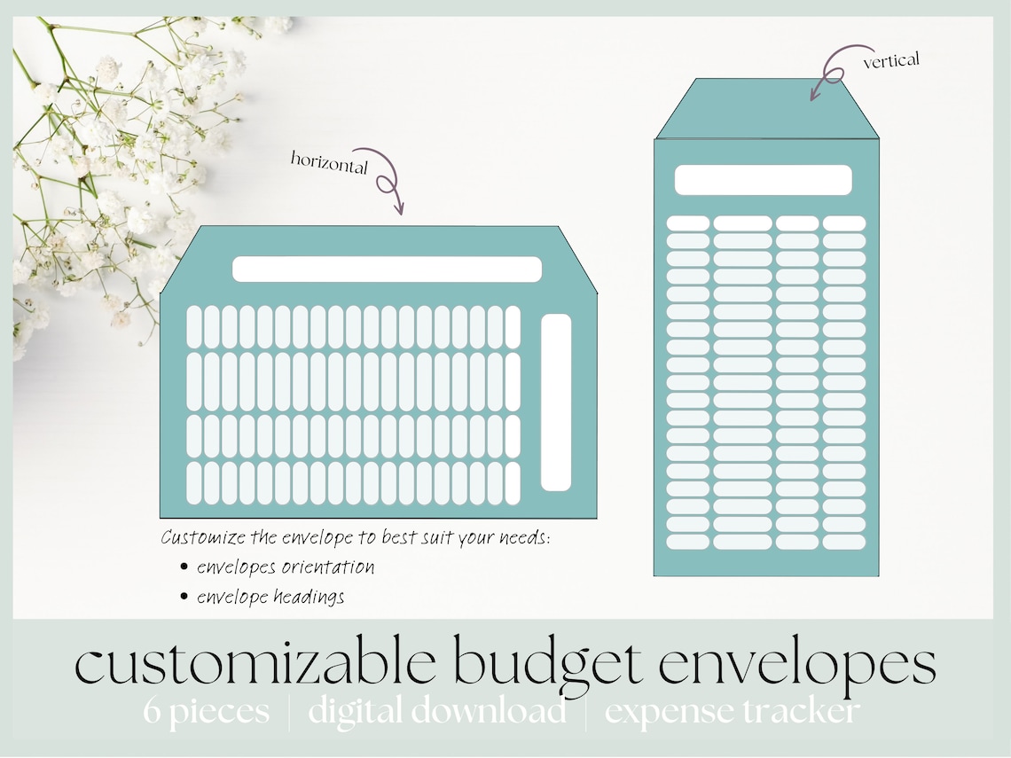 Printable Cash Budget Envelopes | Retro, Y2k Aesthetic - Set of 6 ...