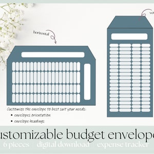 Printable Cash Budget Envelopes, Set of 6 + Bonus Material, Cash ...