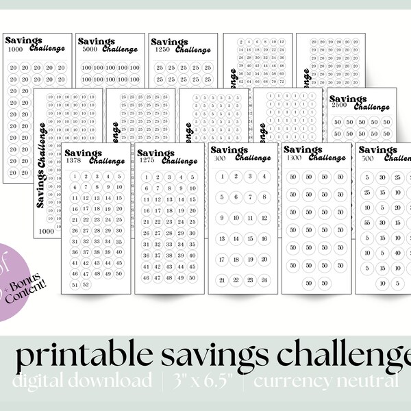 Cash Stuffing Tracker Printable - Etsy