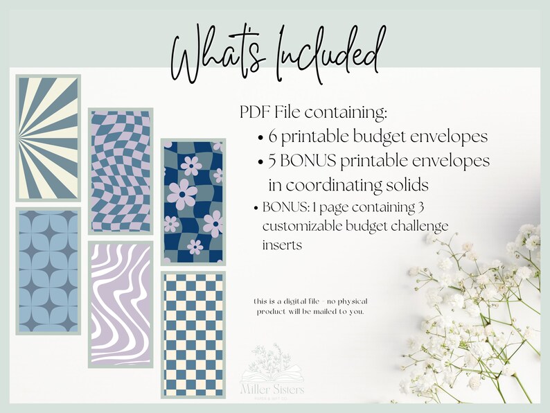 Printable Cash Budget Envelopes, Set of 6 Bonus Material, Cash Stuffing ...