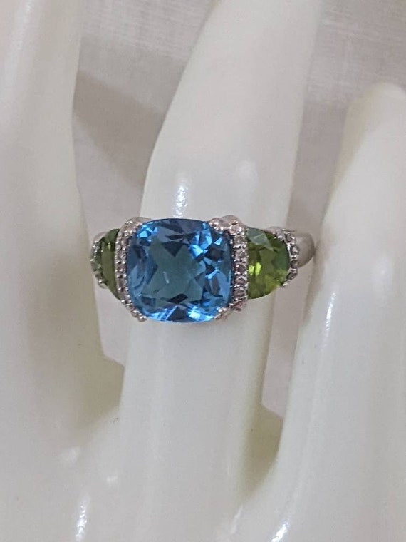 topaz peridot and diamond - Gem