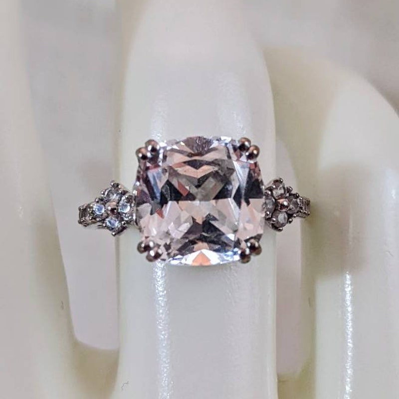 White Sapphire Ring - Etsy