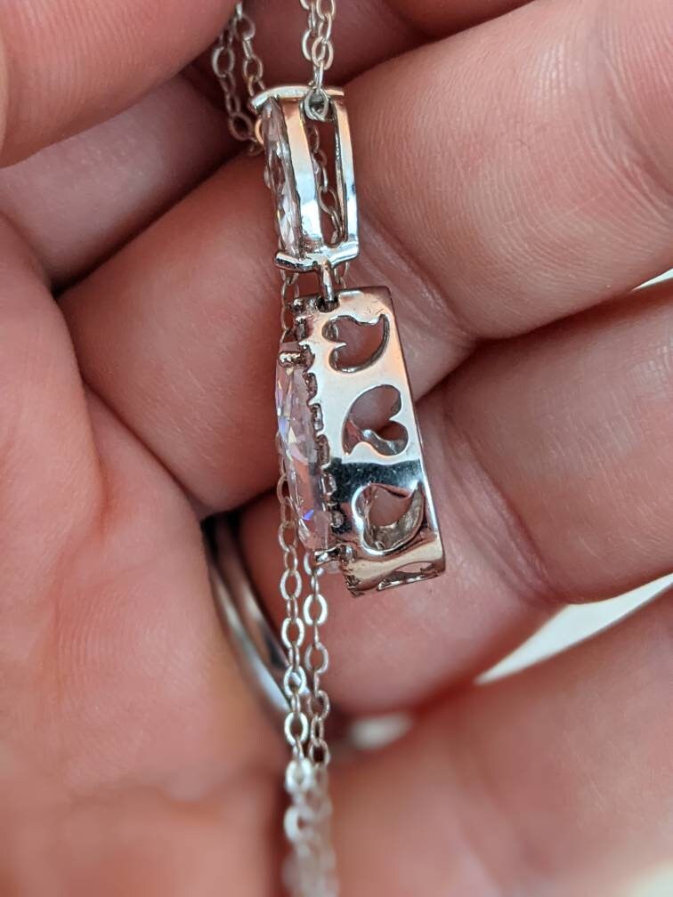Vintage Stauer Diamondaura Pendant Necklace - Etsy
