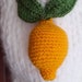 Handmade White Lemon Cardigan, Chunky Knit Lemon Pattern Women Cardigan ...