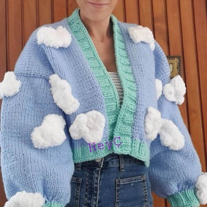 Handmade Cloud Cardigan Heyknitting Design Knit Cardigan - Etsy
