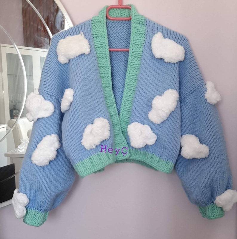 Handmade Cloud Cardigan Heyknitting Design Knit Cardigan - Etsy