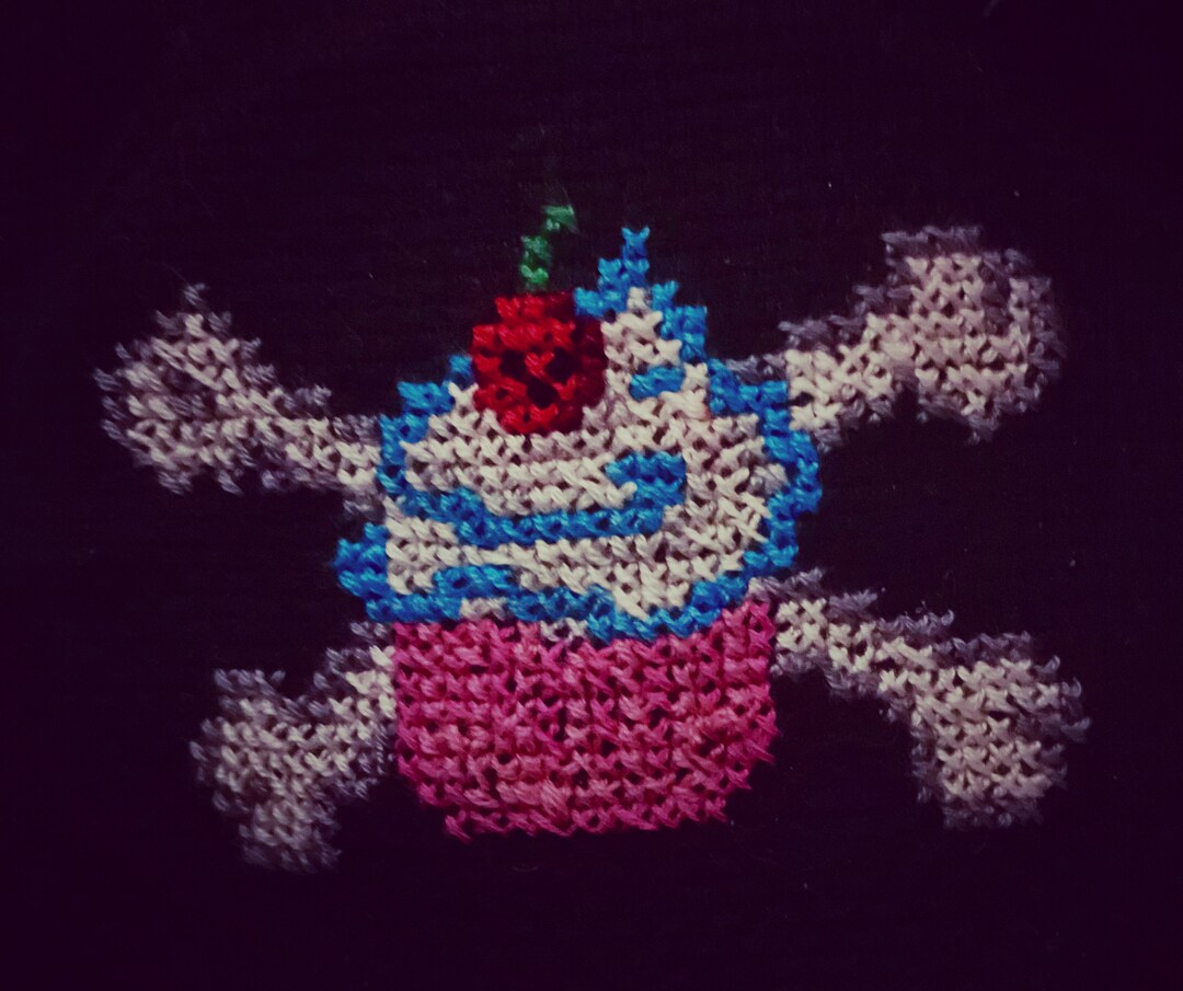 Cupcake & Crossbones Cross Stitch Pattern - Etsy