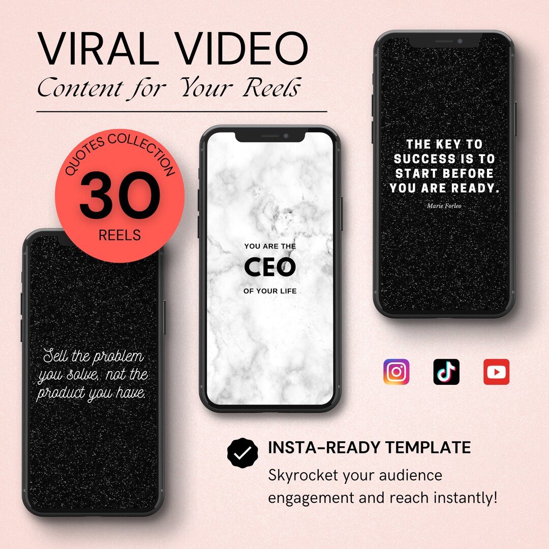 30 Editable Video Templates for Canva | Instagram Reels, Tiktok Videos ...