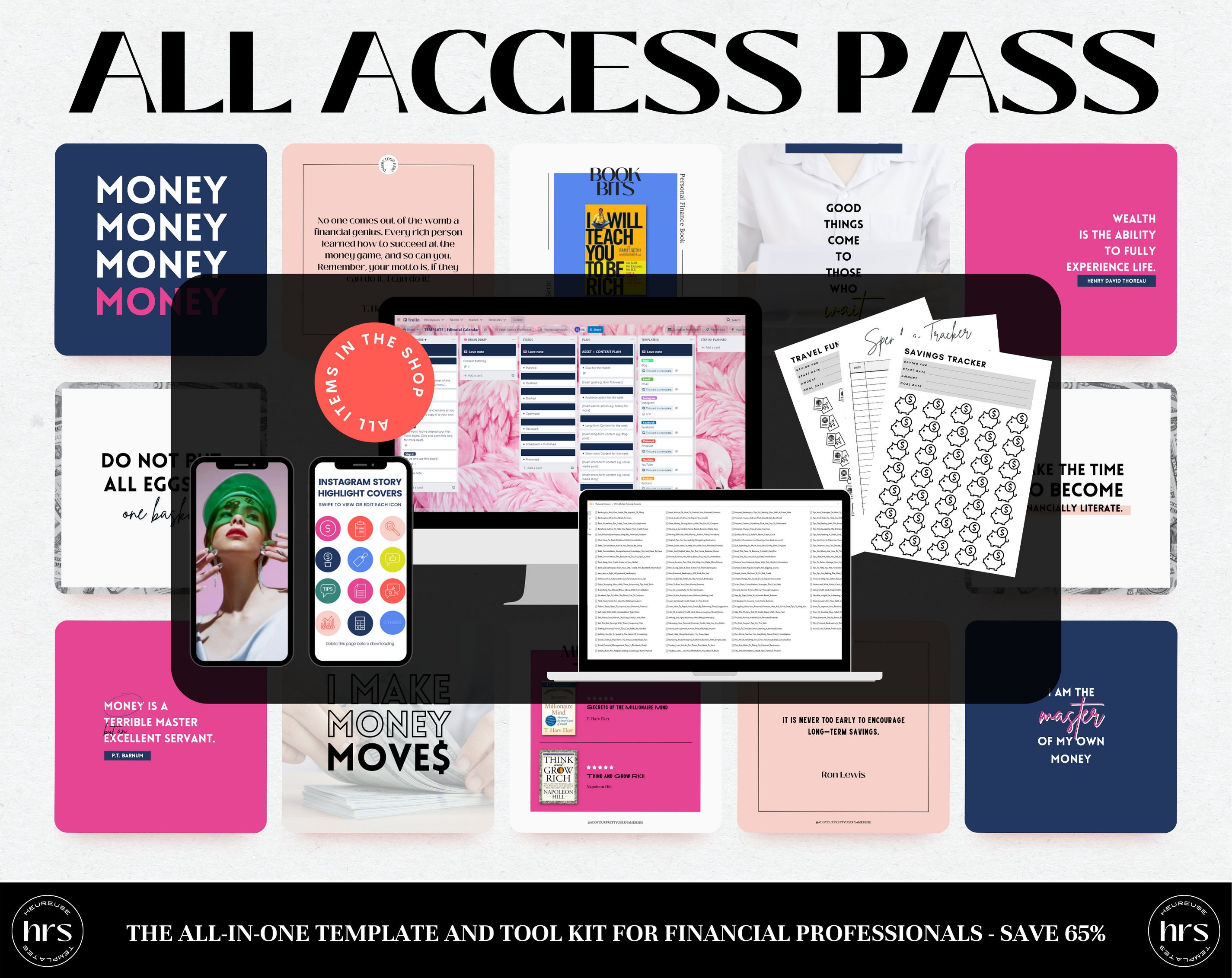 Shop All Access Pass Personal Finance Business Template Tool Kit for ...