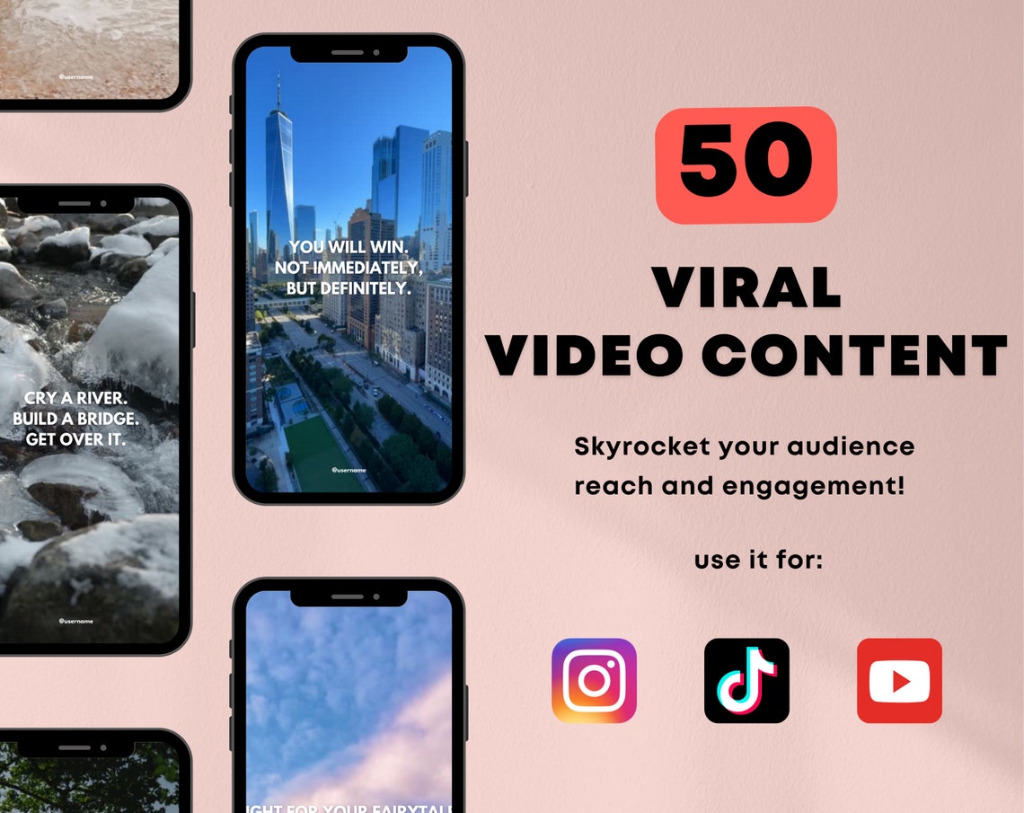 50 Editable Video Templates Instagram Reels Tiktok Videos - Etsy