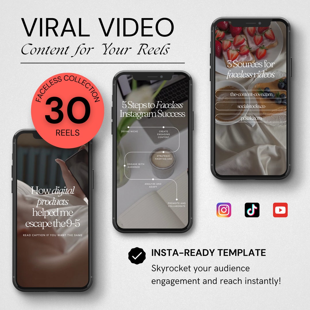 30 Editable Viral Video for Faceless Youtube Faceless Instagram ...