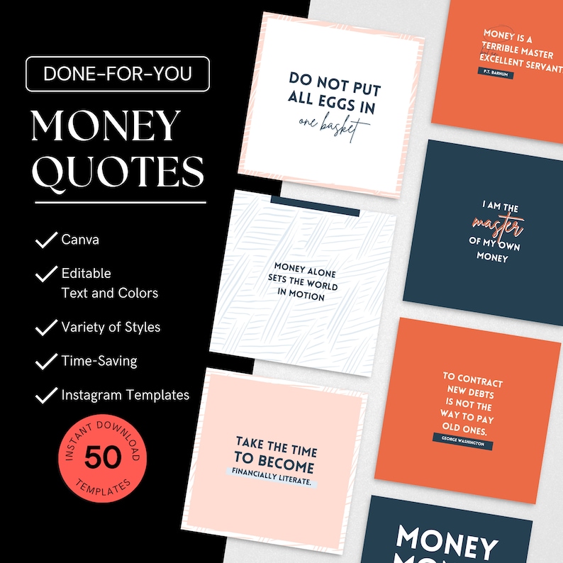 50 Editable Financial Money Quotes | Financial Coaches Consultants ...