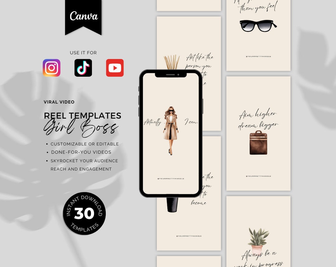 30 Girl Boss Reels Motivation Reels Life Women Motivational - Etsy