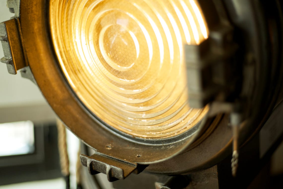 Vintage Hollywood Movie Light With Stand - Etsy