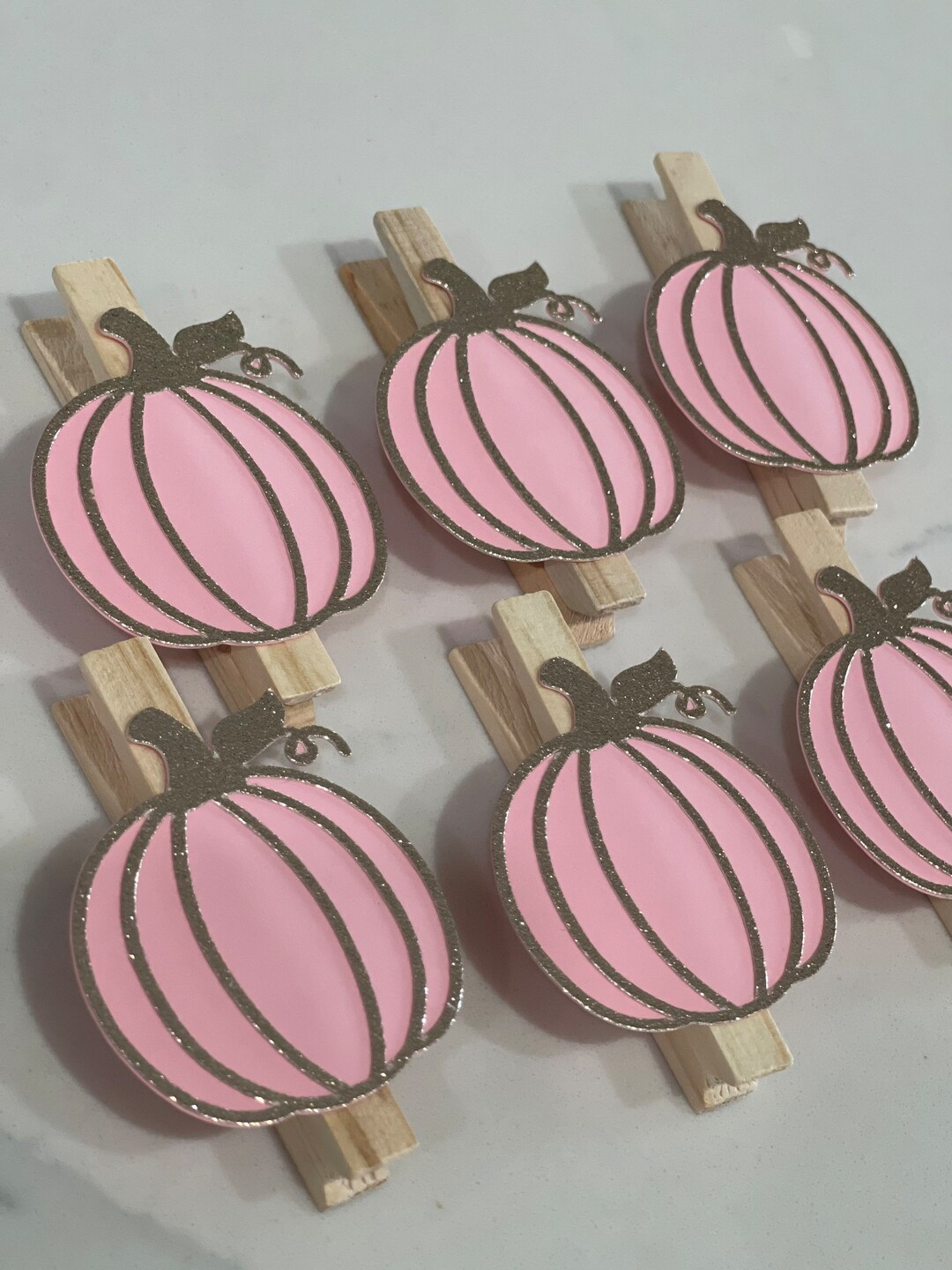 20 Pack Pink Pumpkin Clothes Pins| Little Pumpkin| Pumpkin Patch ...