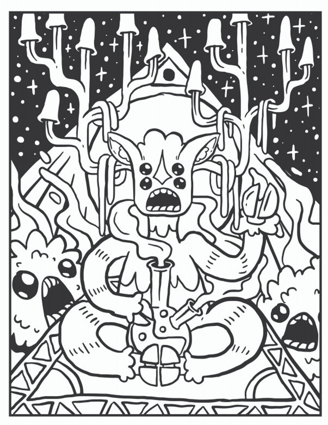 Alien Stoner Coloring Book | Etsy