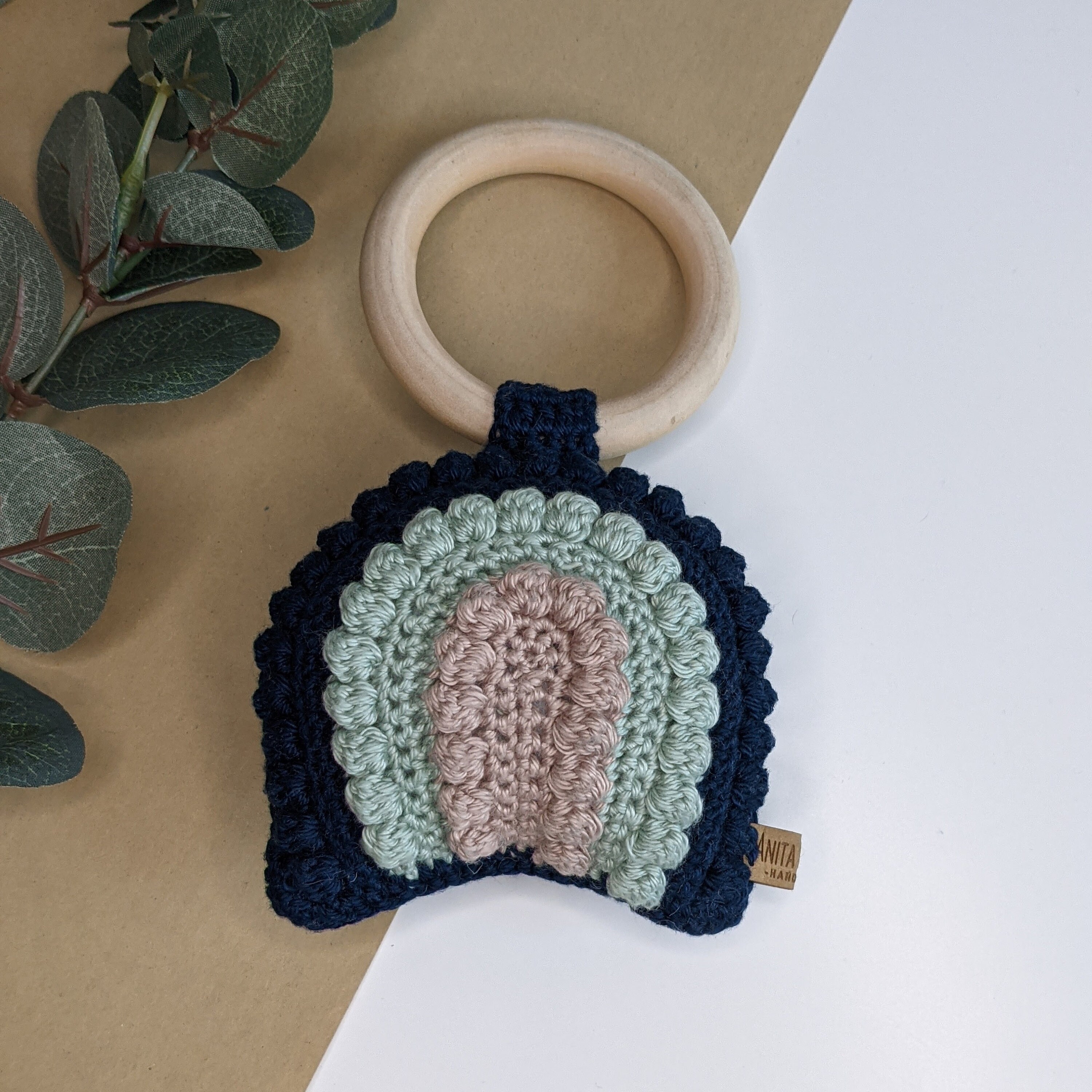 Crochet Boho Rainbow Rattle, Crochet Rainbow Rattle, Nursery Decor ...