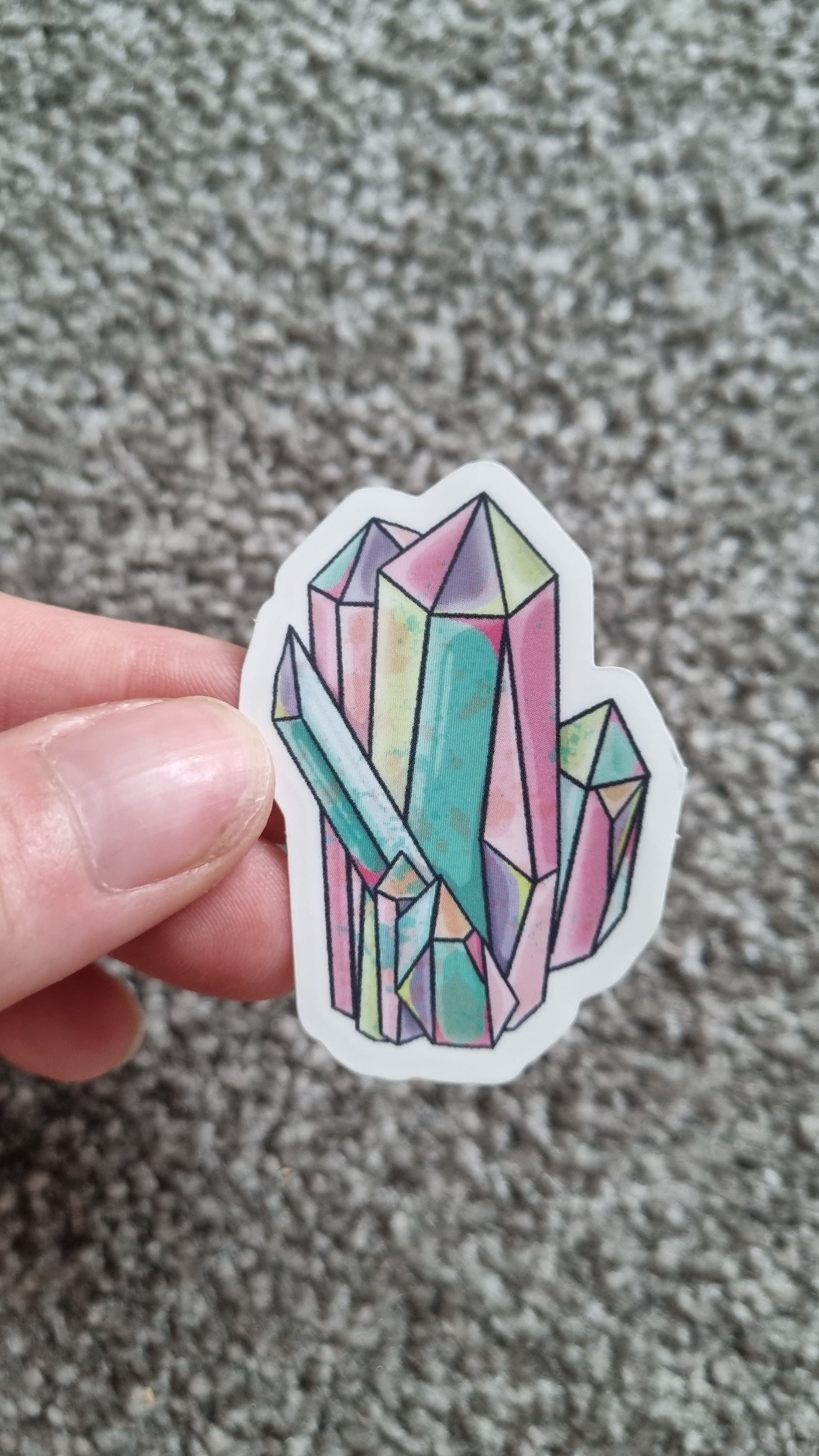 Crystal Sticker - Etsy