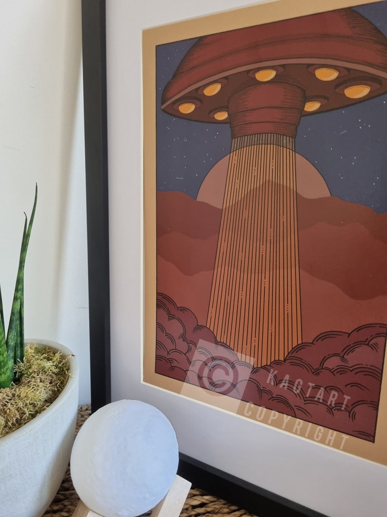 Sci-fi Ufo A4 Art Print/ Retro Sci-fi. Unframed Print ONLY - Etsy