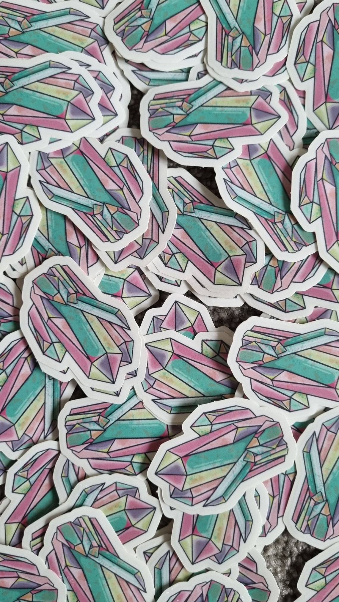 Crystal Sticker - Etsy
