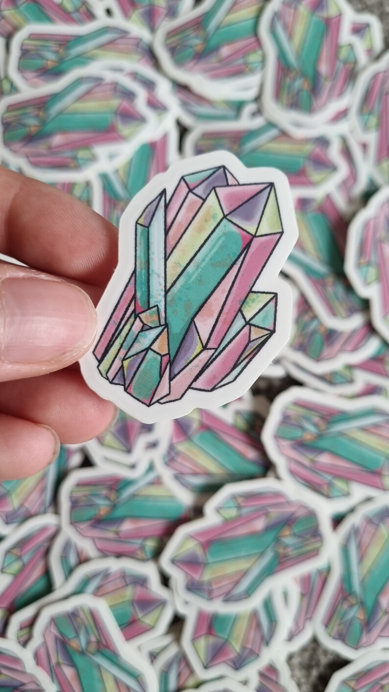 Crystal Sticker - Etsy