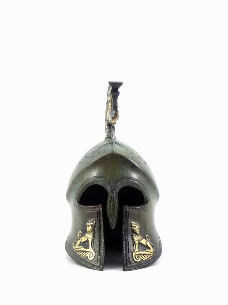 Ancient Greek Spartan Helmet (with Lions) - Etsy