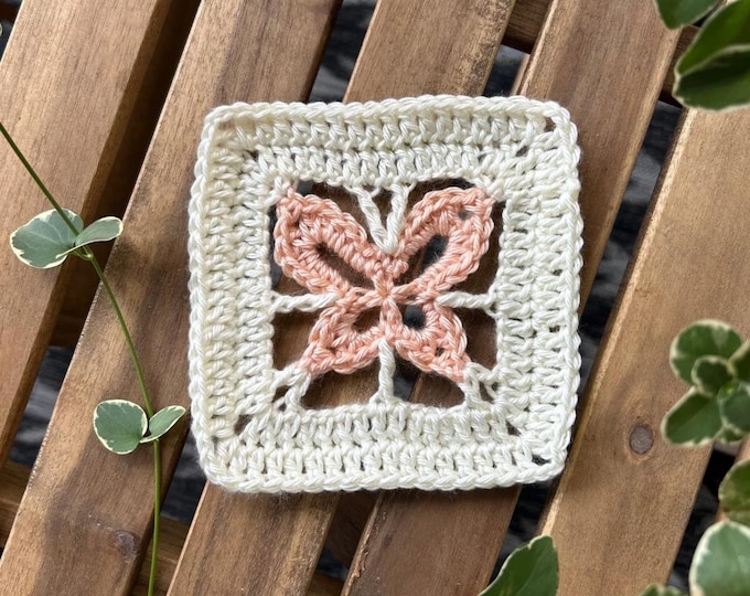 Mushroom and Butterfly Granny Square Crochet PDF PATTERN Pack (english ...