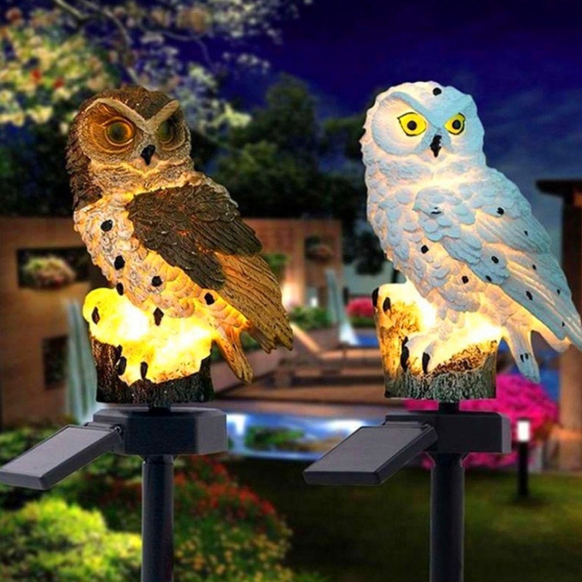 Owl Solar Lights Owl Lamps Plant LED String Fairy Lights | Etsy